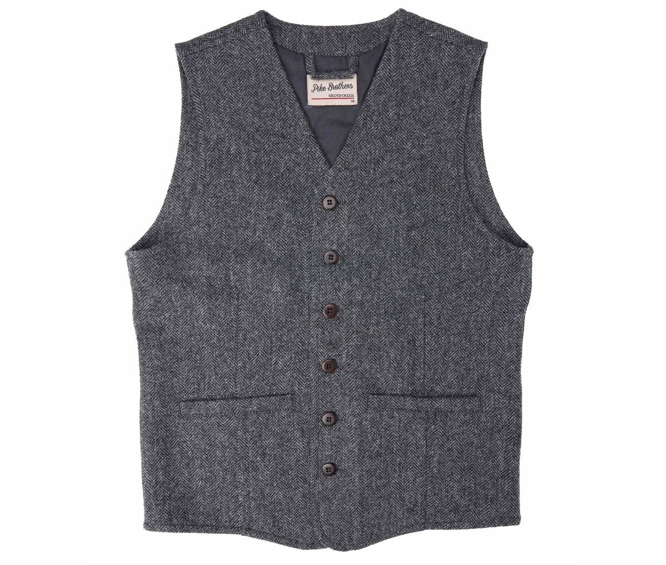 1905 Hauler vest Grey wool - Black & Blue Shop