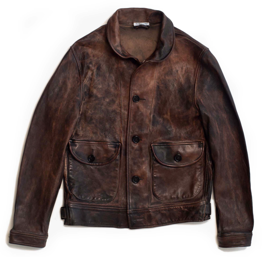 Cossack Bruciato leatherJacket - Black & Blue Shop