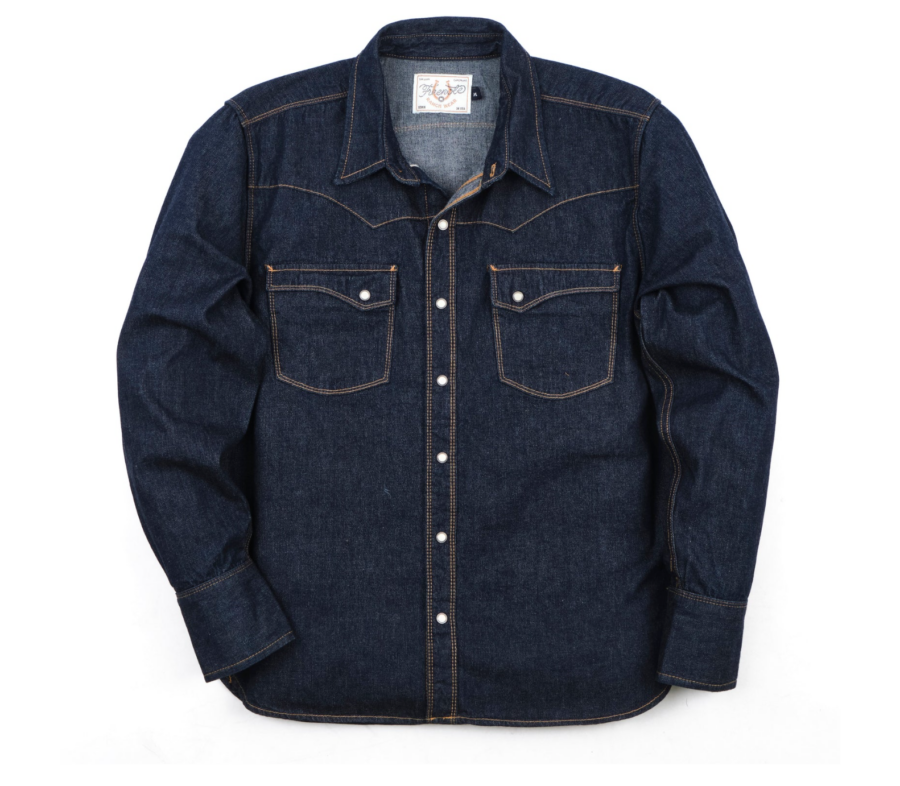 Calico 9 oz denim shirt - Black & Blue Shop